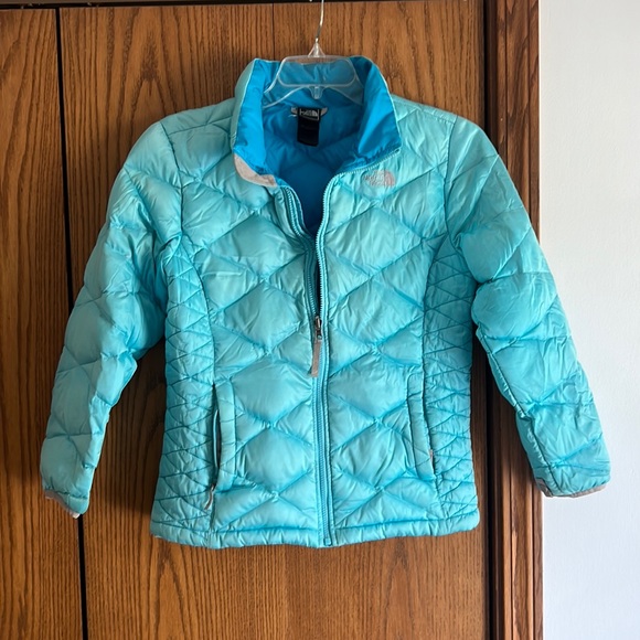 The North Face | Jackets & Coats | Xl Aqua Blue North Face Girls Puffer ...